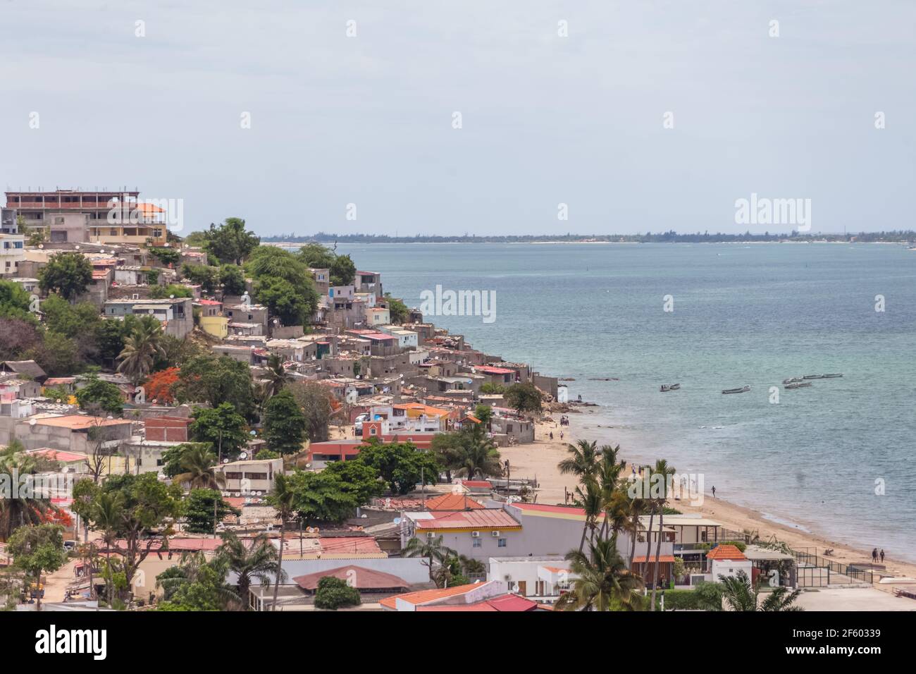 Luanda / Angola - 12/07/2020: Beach view with fishermen and traditional ...