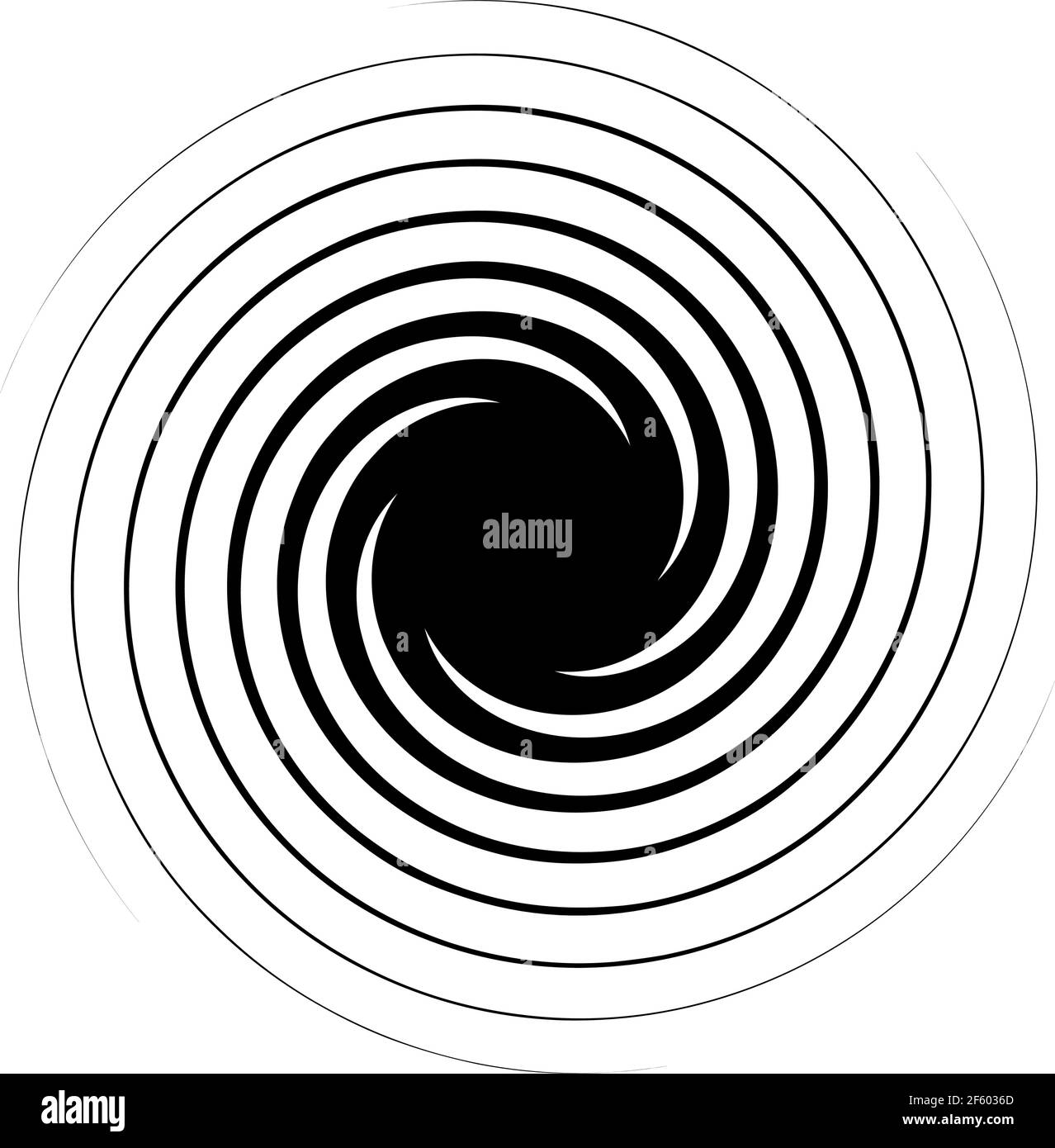 Radial, radiating spiral, swirl, twirl element shape — Stock vector ...