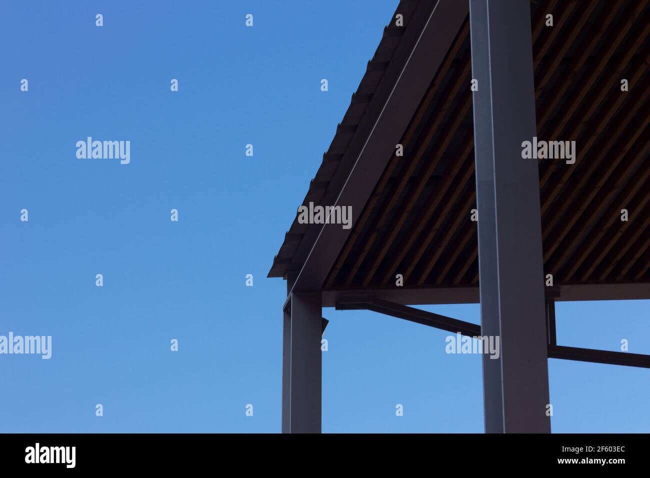 Corner of a shed to protect pedestrians and people in the neighbourhood ...