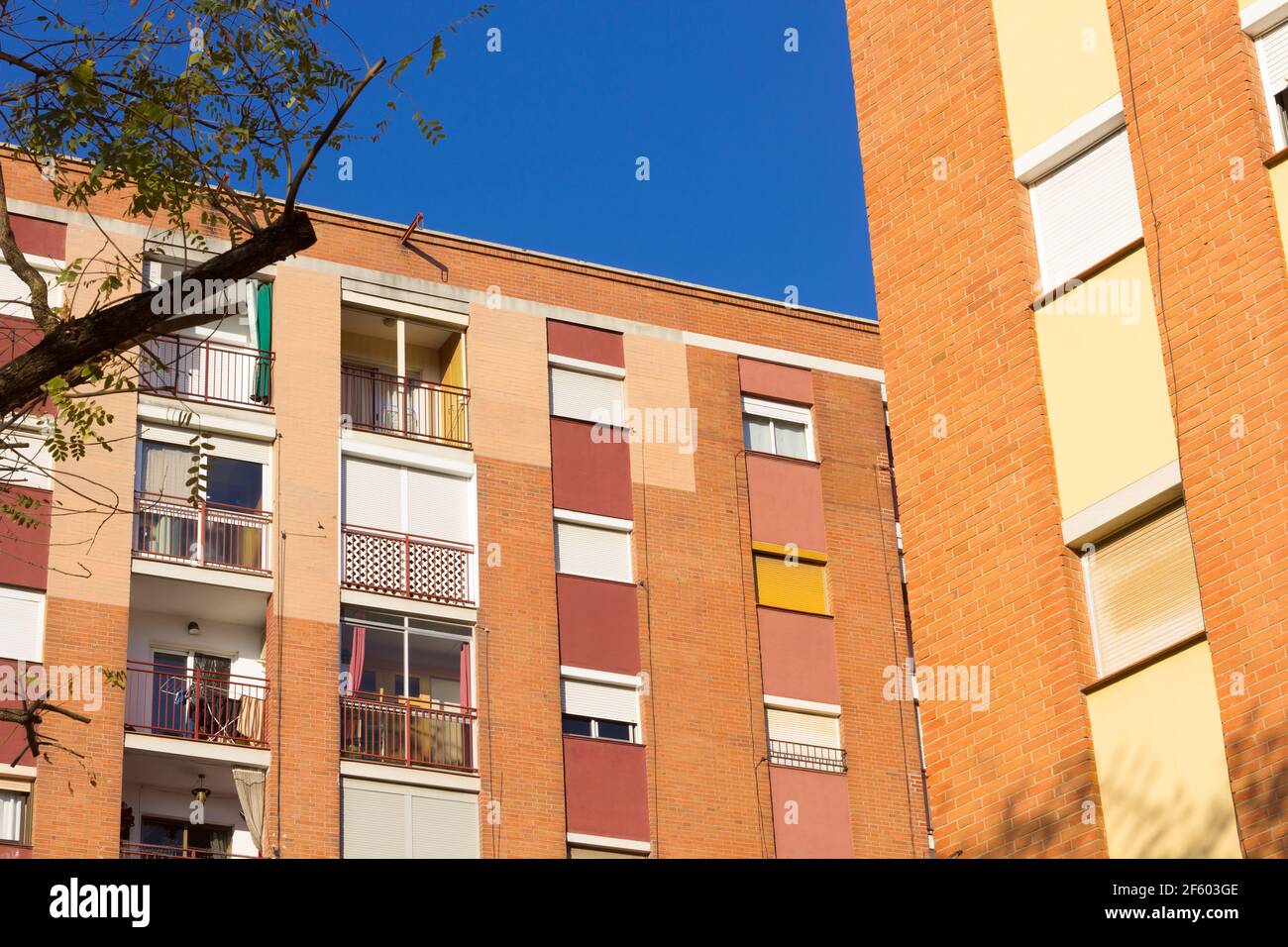 Cornices of buildings against a background of blue sky; angles formed ...