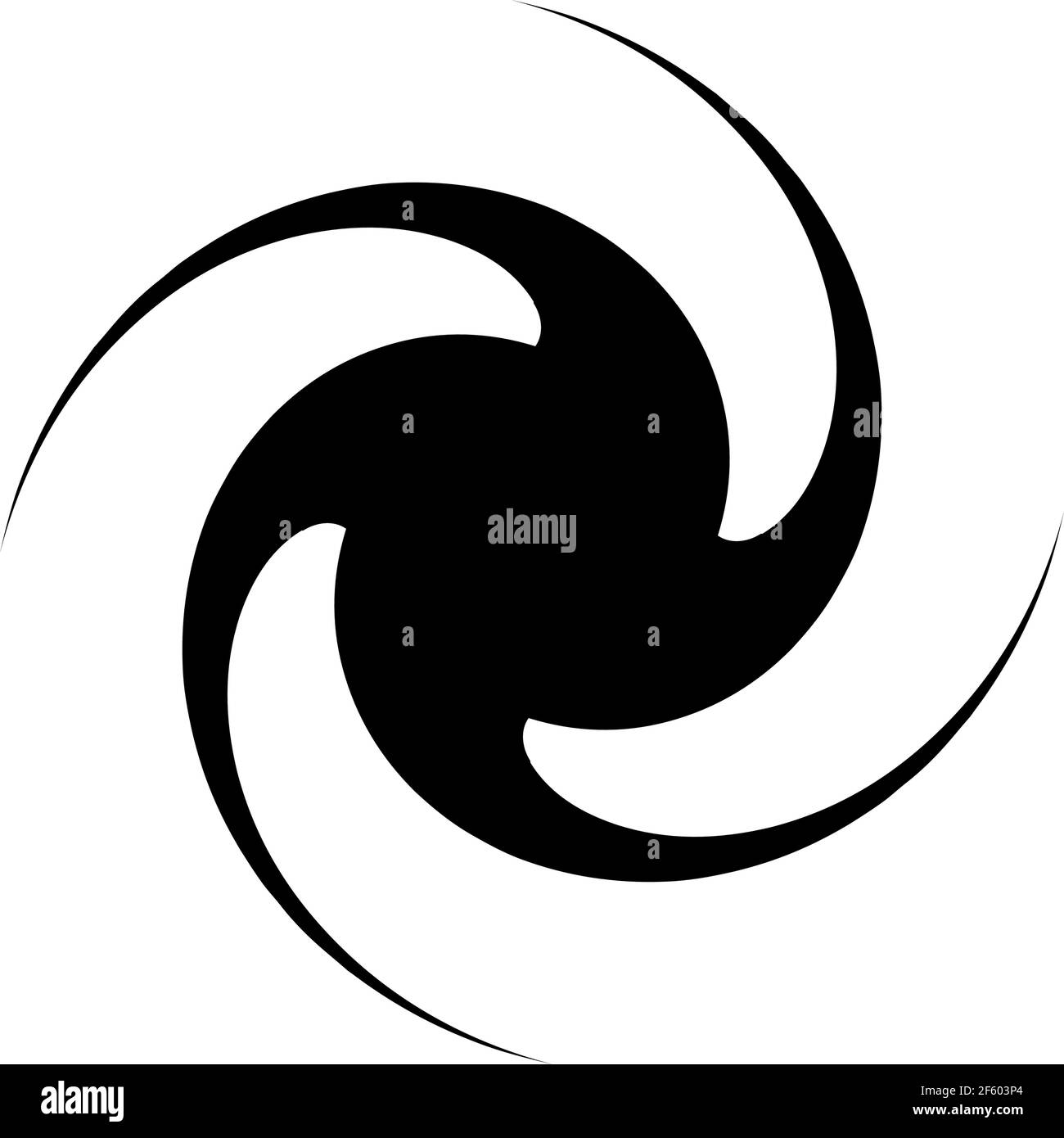 Radial, radiating spiral, swirl, twirl element shape — Stock vector ...