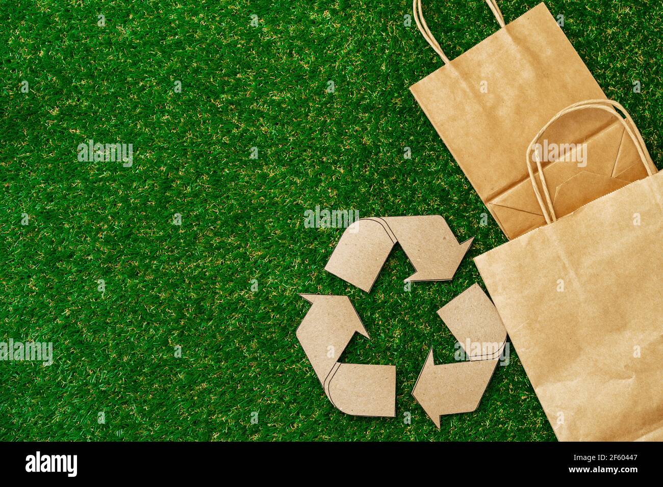 Craft paper eco bag, eco-friendly concept of consumption Stock Photo ...