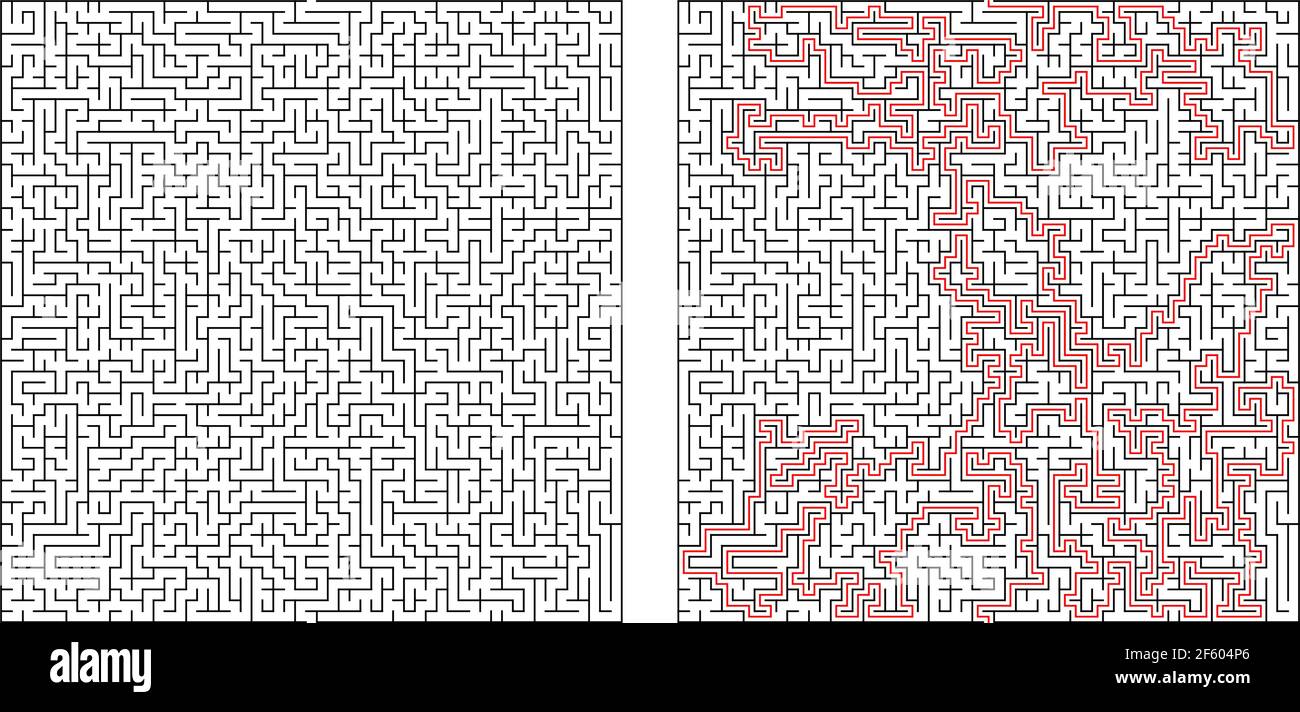 Maze, labyrinth puzzle game. Riddle, brain-teaser game concept ... Maze, labyrinth puzzle game. Riddle, brain-teaser game concept ...
