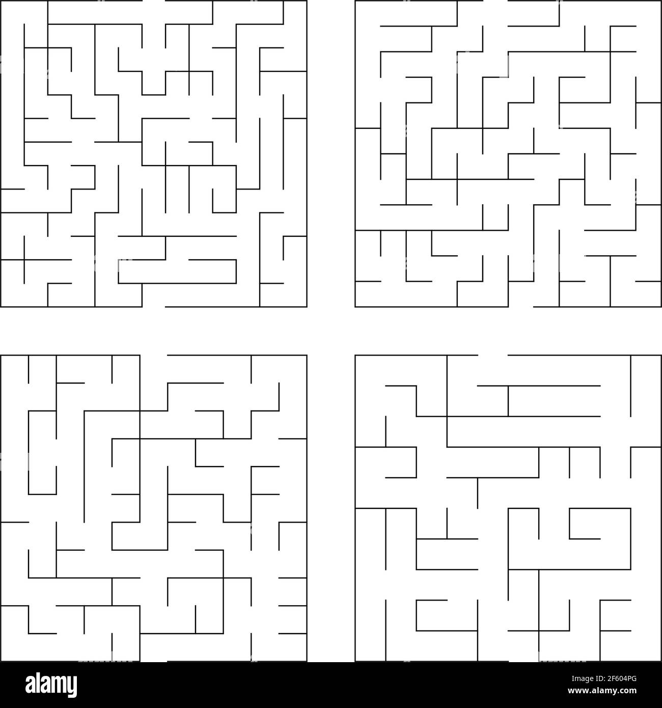 Maze, labyrinth puzzle game. Riddle, brain-teaser game concept ...
