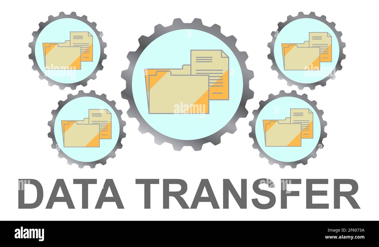 Illustration of a data transfer concept Stock Photo - Alamy