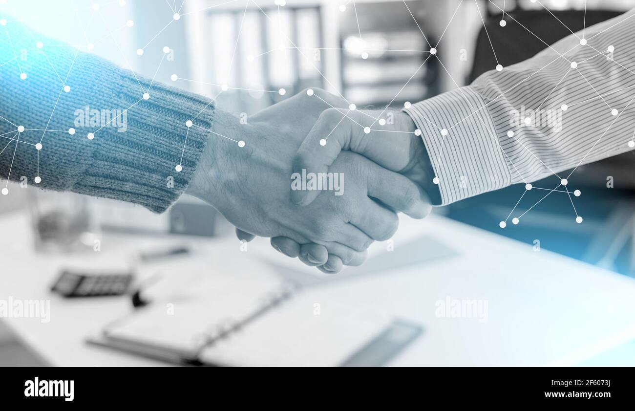 Business handshake multiple hi-res stock photography and images - Alamy
