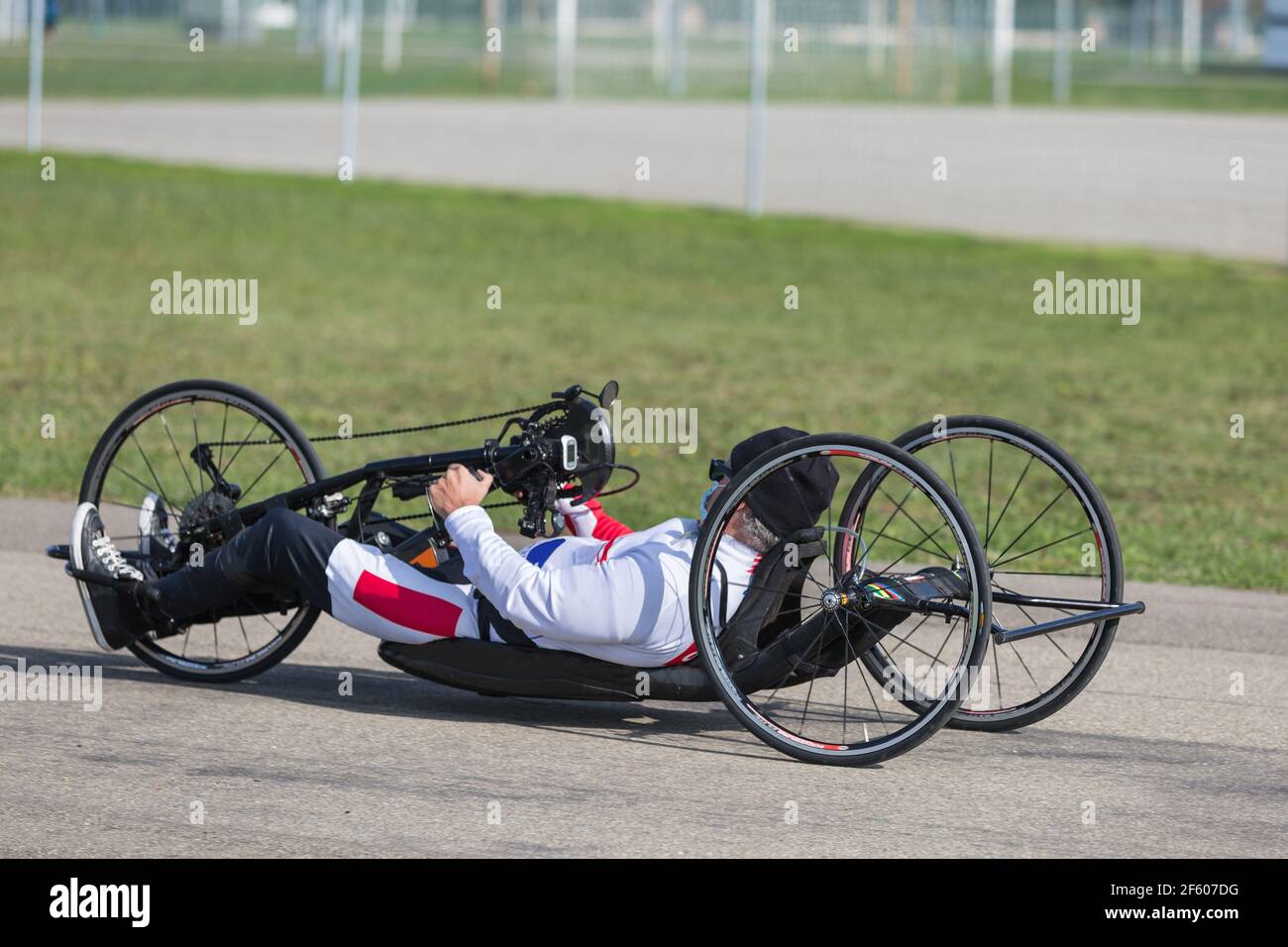 Handicapped sport hand bike hi-res stock photography and images - Alamy