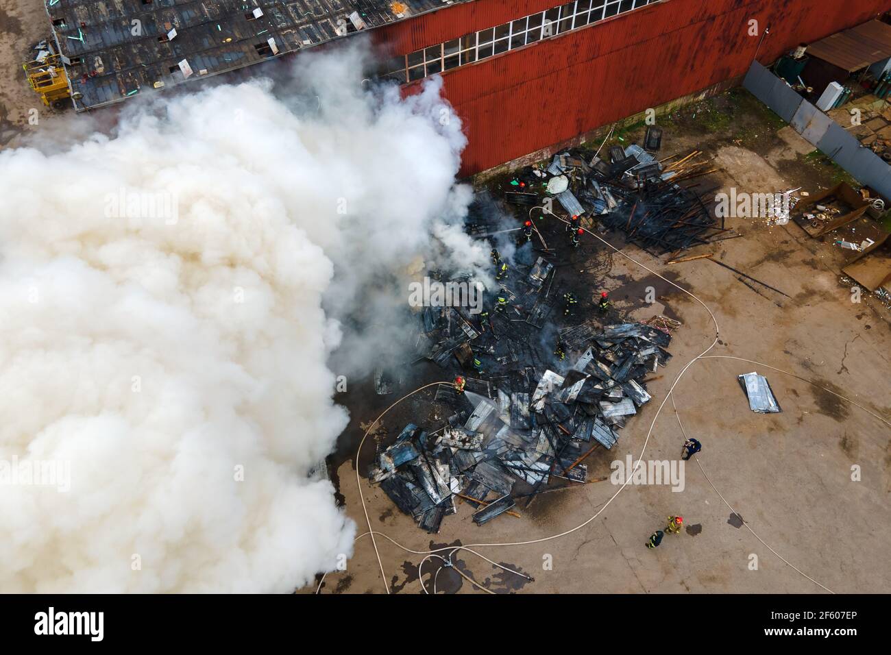 Fireman in action aerial view hi-res stock photography and images - Alamy