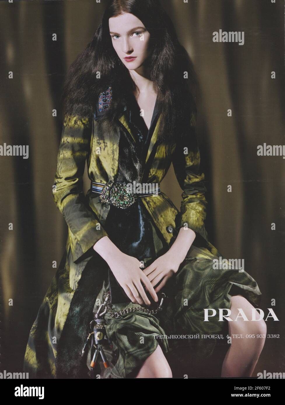 poster advertising PRADA fashion house in paper magazine from 2004 year ...