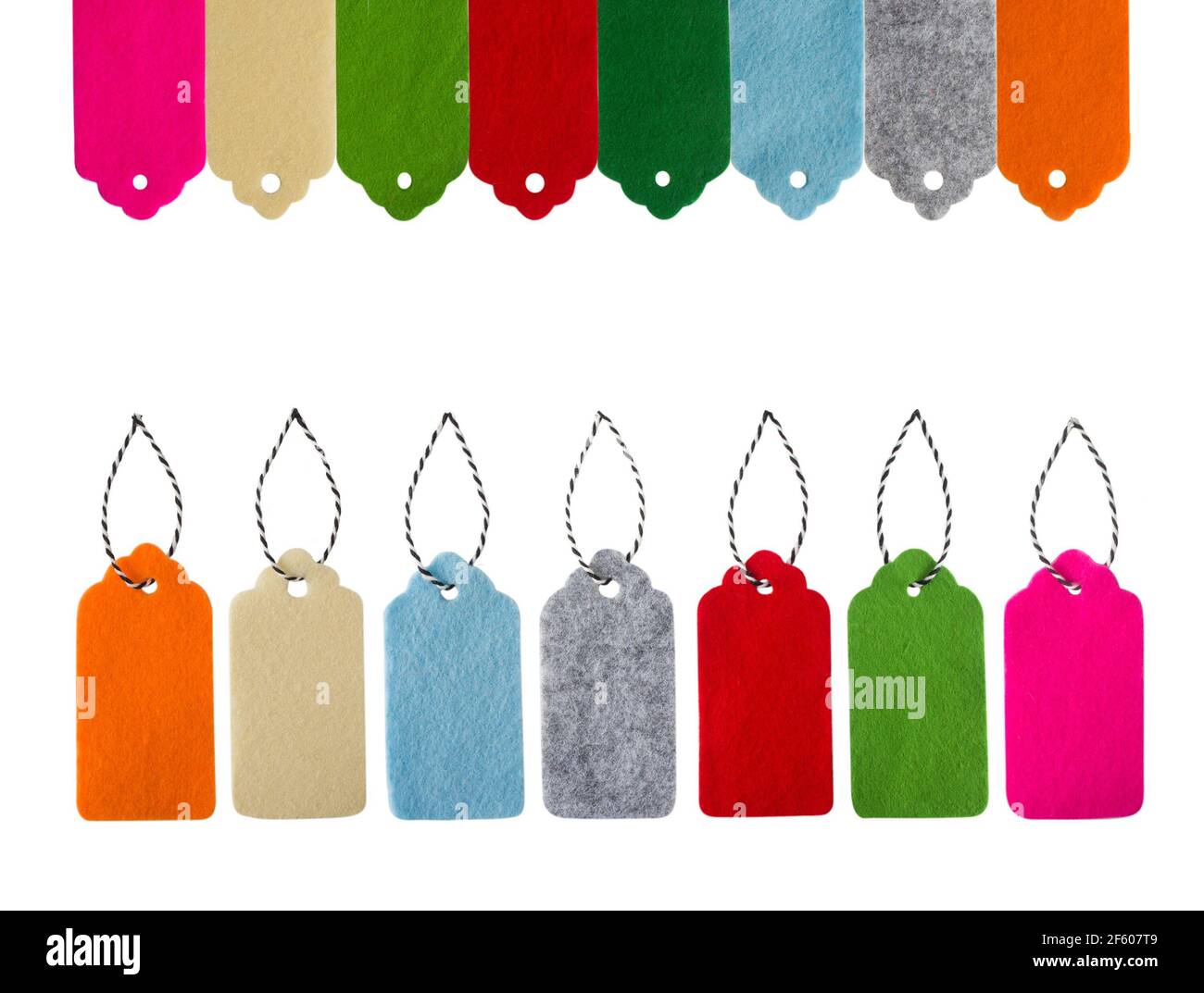 Set of color gift tags isolated on white background. Sale labels. Price ...