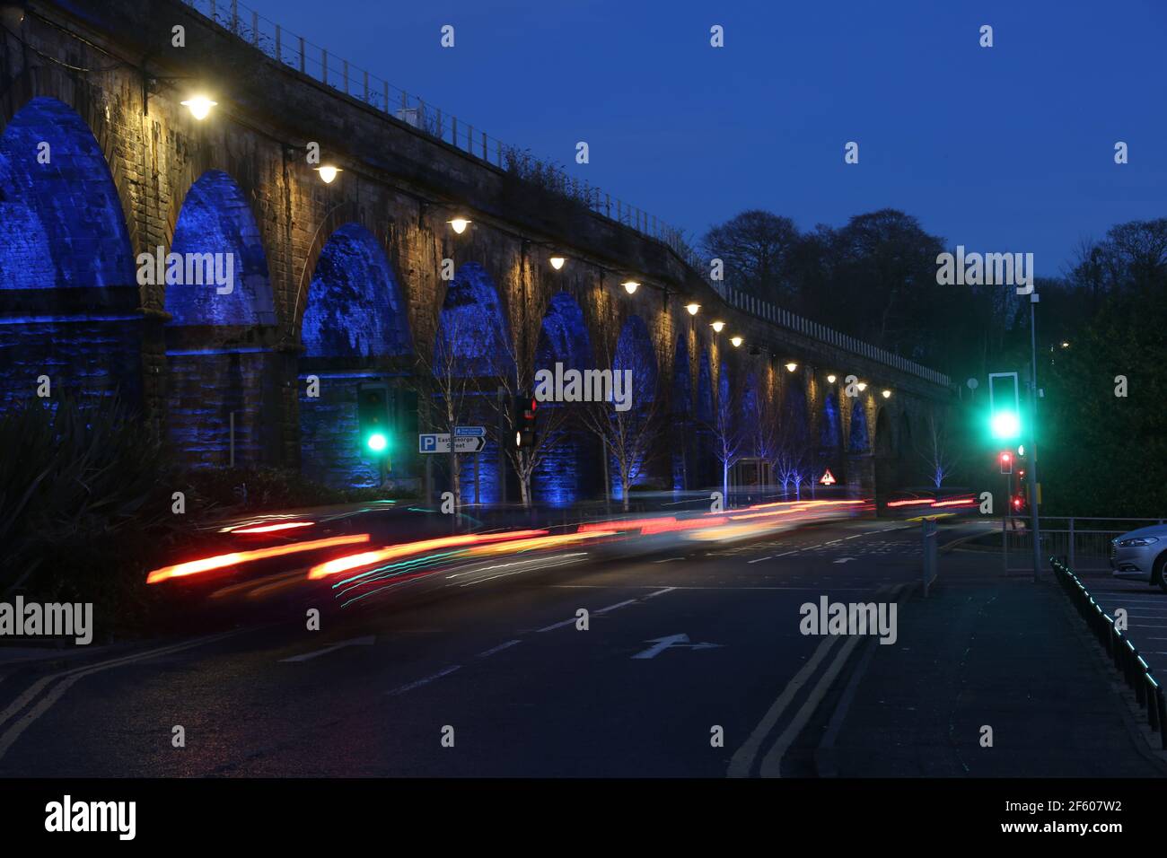 Railway Viaduct, Kilmarnock, Ayrshire, Scotland, UK. 18 March 2021 ...