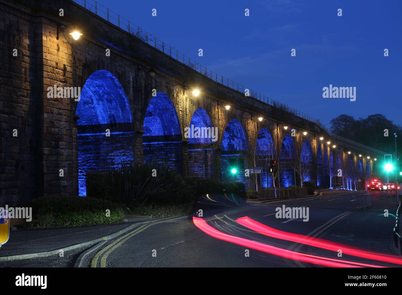 Railway Viaduct, Kilmarnock, Ayrshire, Scotland, UK. 18 March 2021 ...