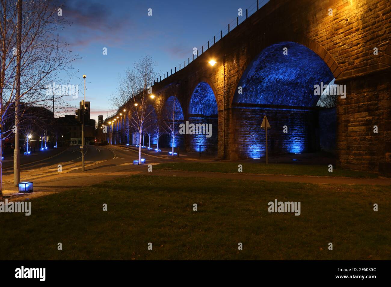 Railway Viaduct, Kilmarnock, Ayrshire, Scotland, UK. 18 March 2021 ...