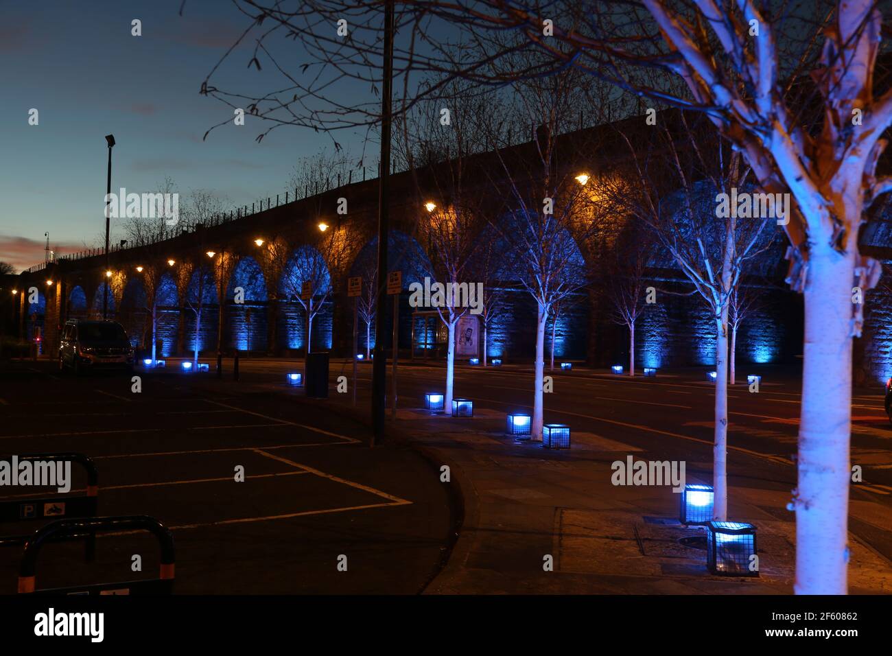 Railway Viaduct, Kilmarnock, Ayrshire, Scotland, UK. 18 March 2021 ...