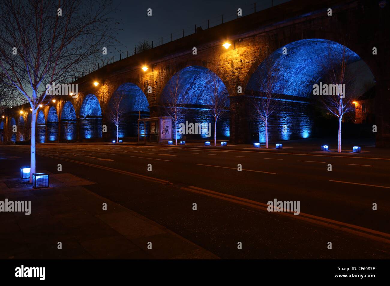 Railway Viaduct, Kilmarnock, Ayrshire, Scotland, UK. 18 March 2021 ...