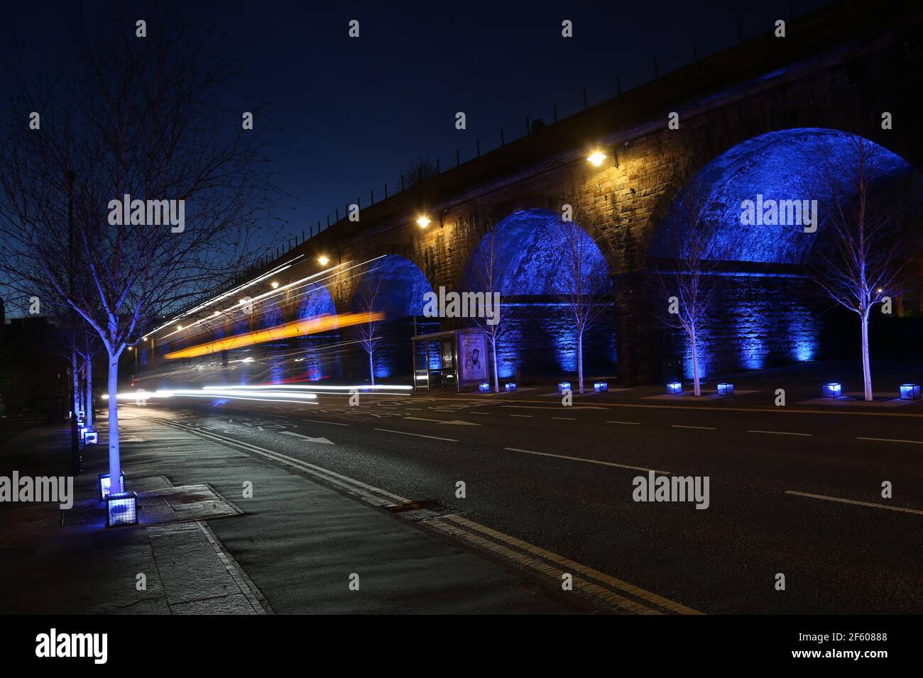 Railway Viaduct, Kilmarnock, Ayrshire, Scotland, UK. 18 March 2021 ...