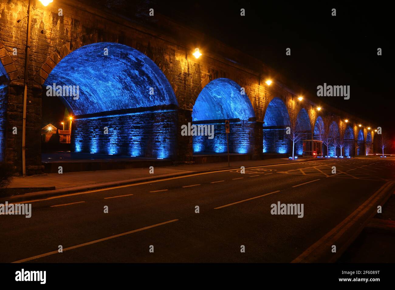Railway Viaduct, Kilmarnock, Ayrshire, Scotland, UK. 18 March 2021 ...