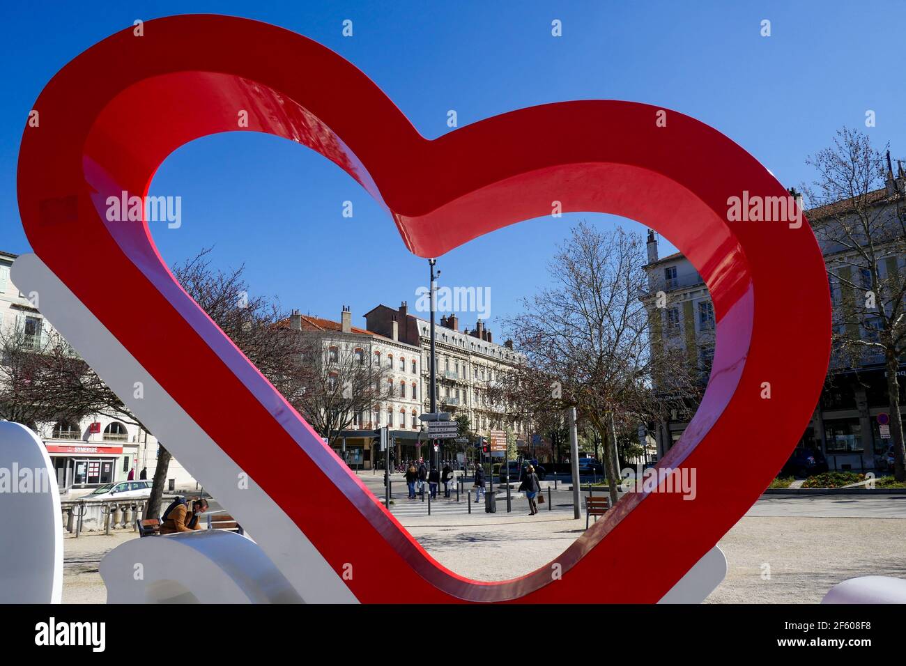 Valence city, seen through MonCoeurValence picture point, the Champ de ...