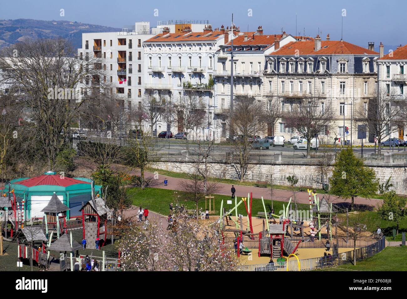 General view of Theodore Jouvet Park, Valence, Drome, France Stock ...