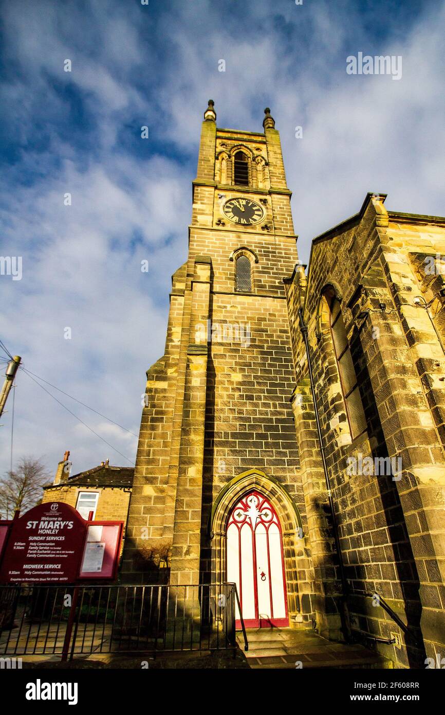 St Mary's Church, Honley, Holmfirth Stock Photo - Alamy