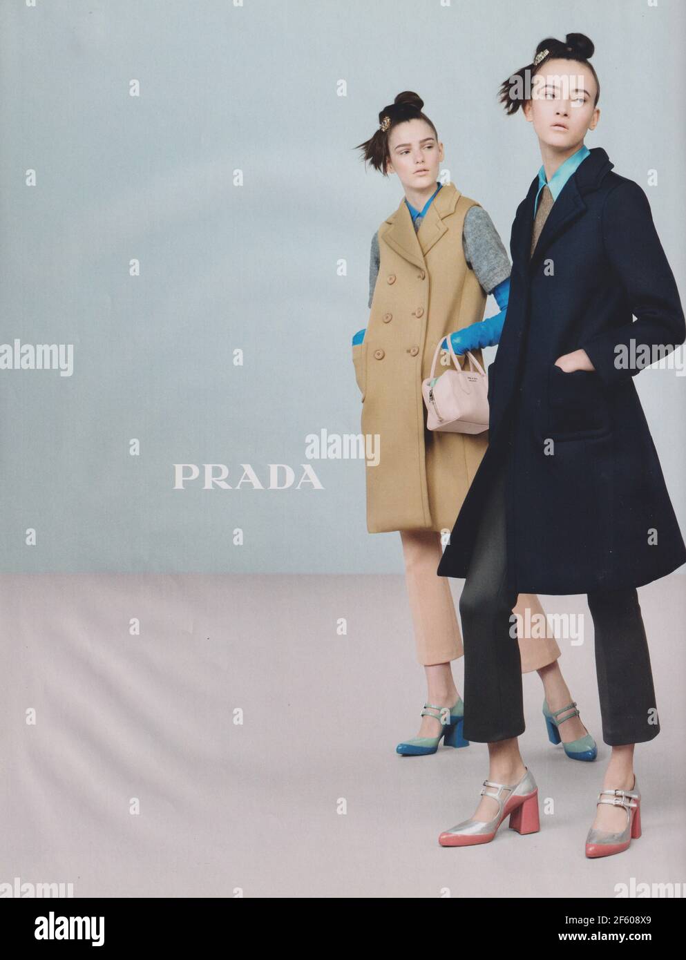 poster advertising Prada fashion house in paper magazine from 2015 year ...