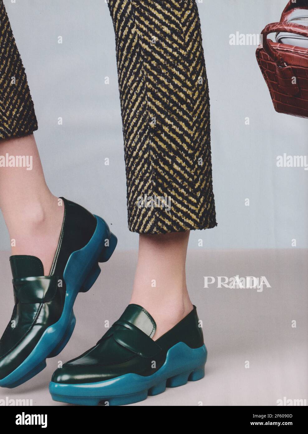 poster advertising Prada fashion house in paper magazine from 2015 year ...