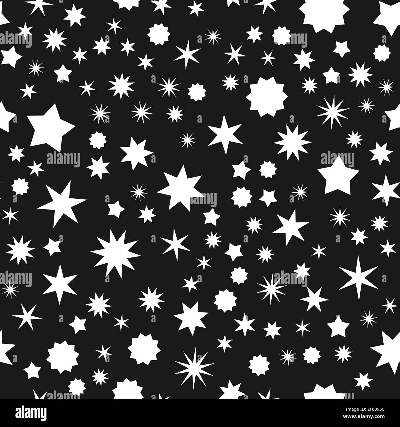 Random Star Shape Pattern Background Seamlessly Repeatable — Stock Vector Illustration