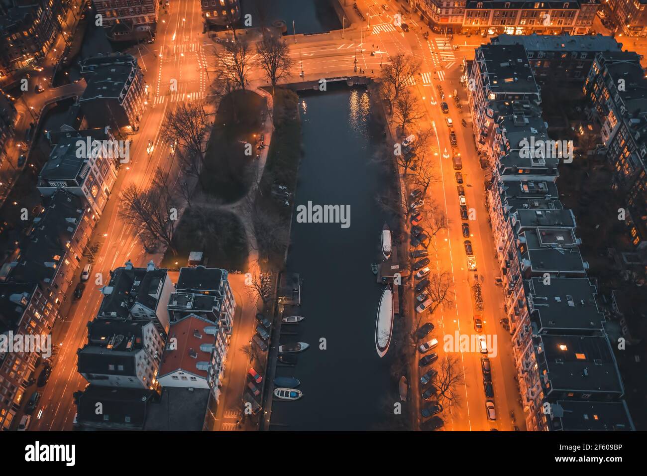Amsterdam canals aerial hi-res stock photography and images - Alamy