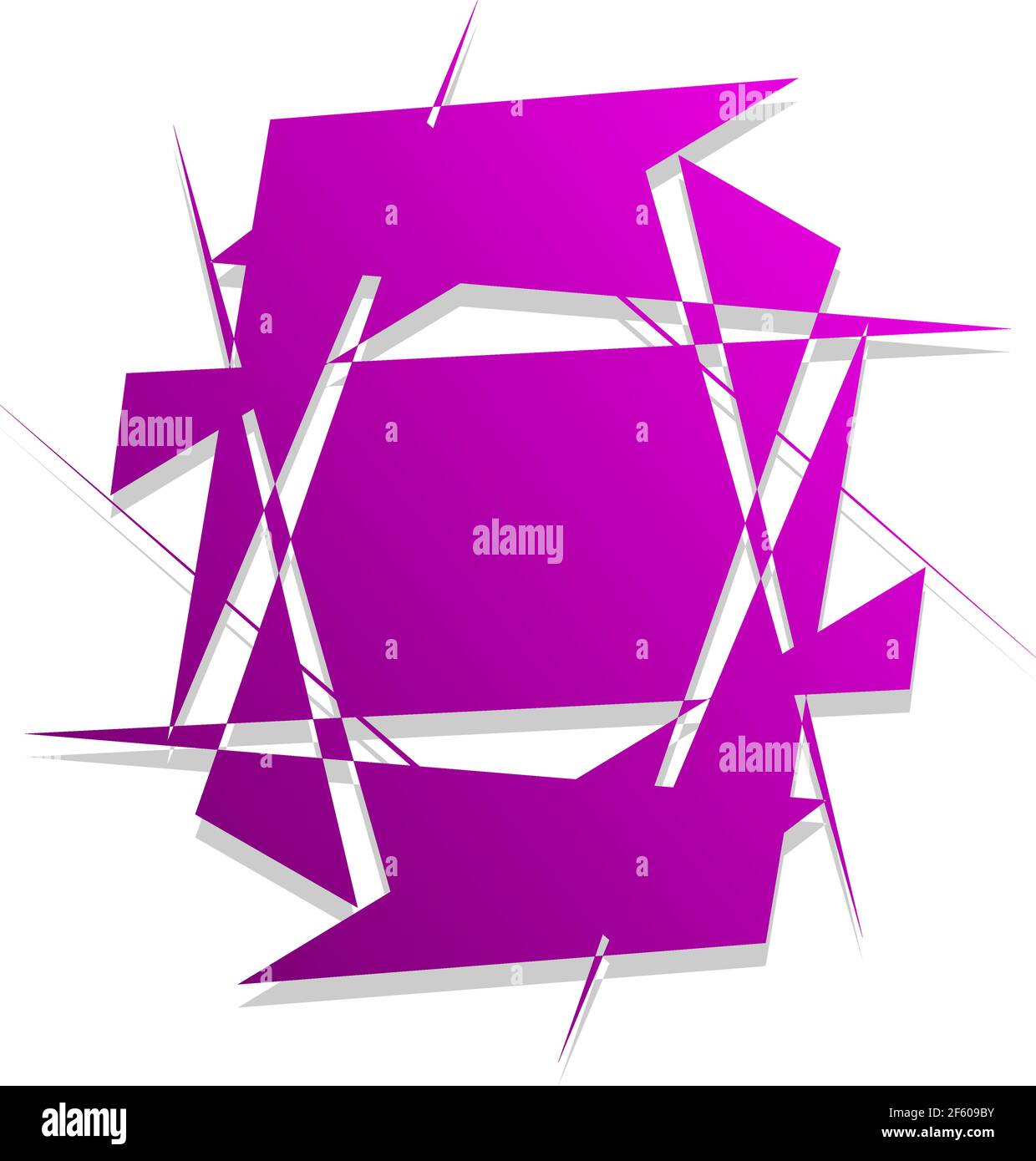 Edgy random abstract geometric shape, element — Stock vector ...