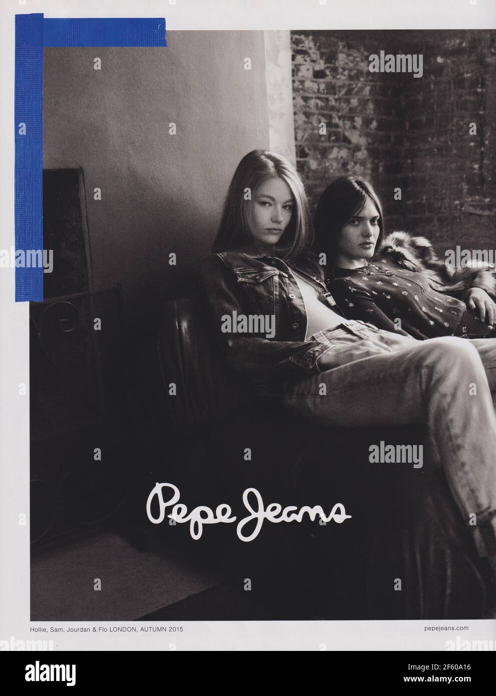 poster advertising Pepe Jeans denim, casual wear jeans brand, magazine ...