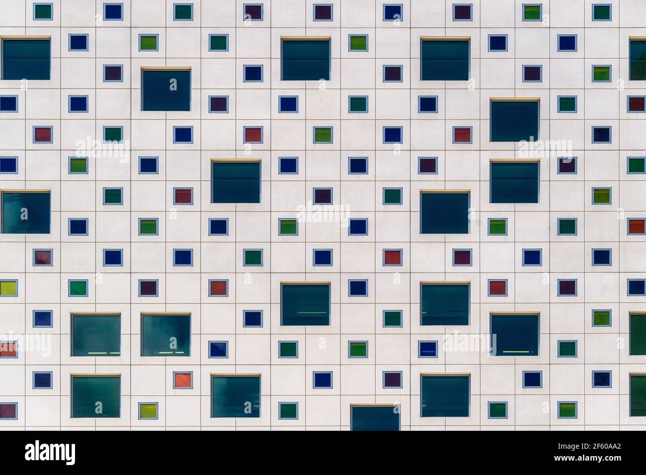 Tile covered wall in the Miami-Dade Courthouse building, Florida, USA ...