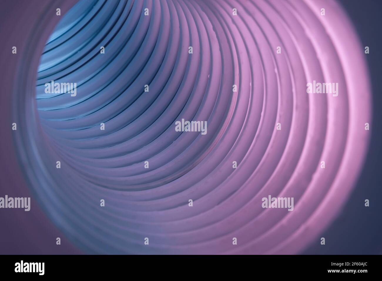 Beautiful round abstract gray tunnel with color light on a background ...