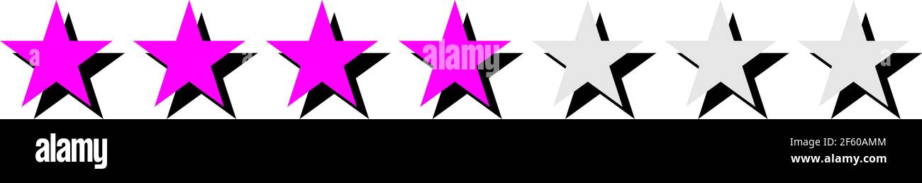 Star rating element series. Customer satisfaction, quality level ...