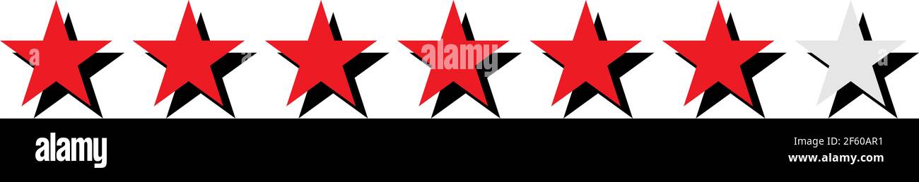 Star rating element series. Customer satisfaction, quality level ...