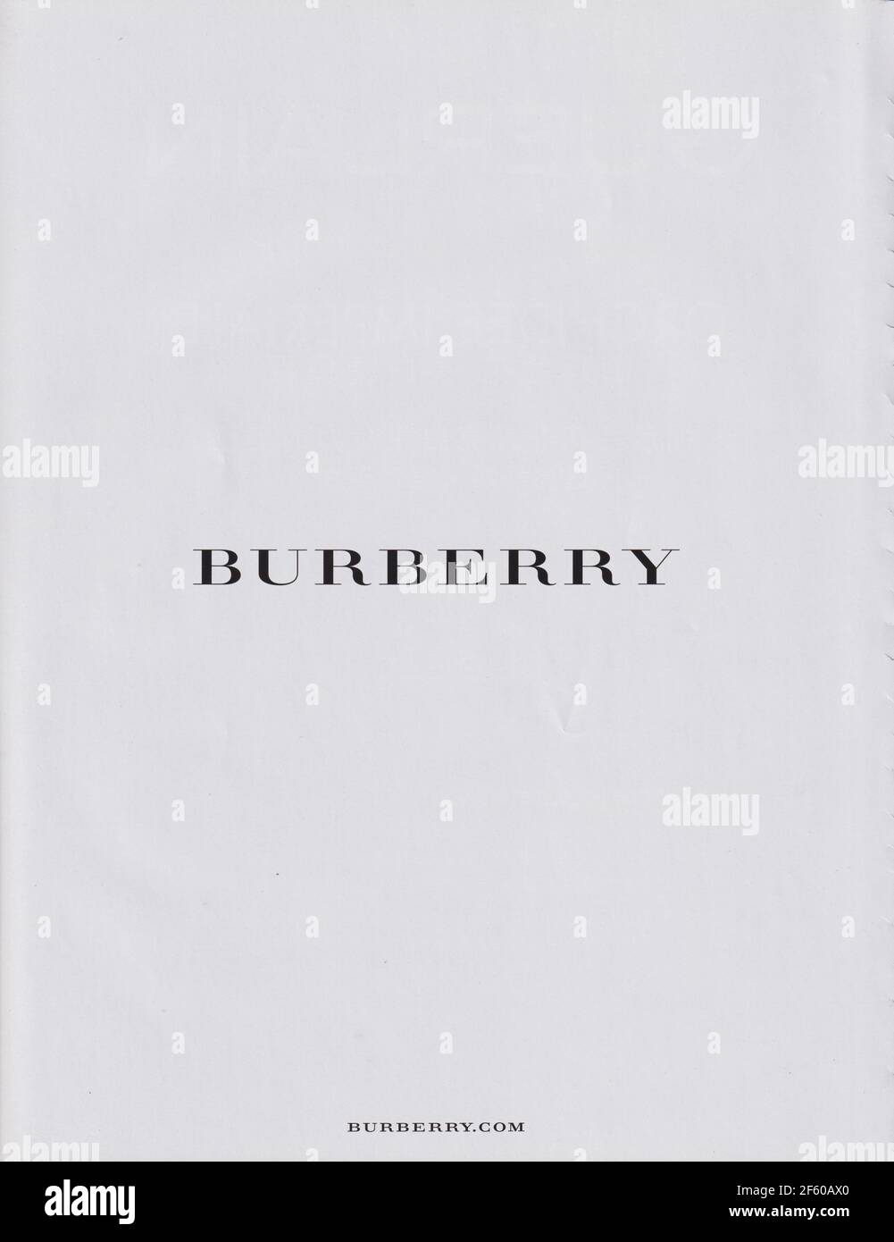 Burberry advert hi-res stock photography and images - Alamy