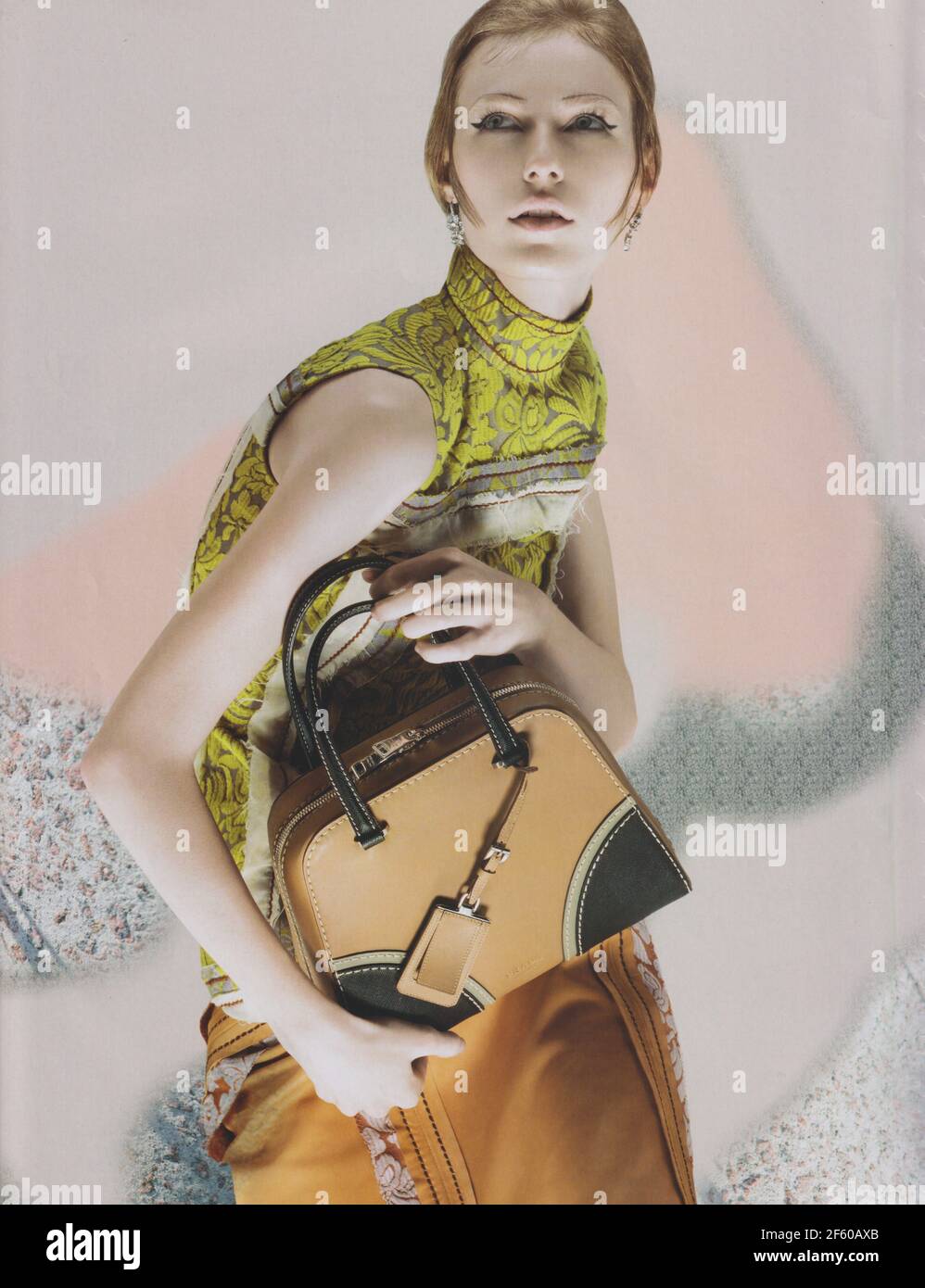 poster advertising PRADA fashion house in paper magazine from 2015 year ...