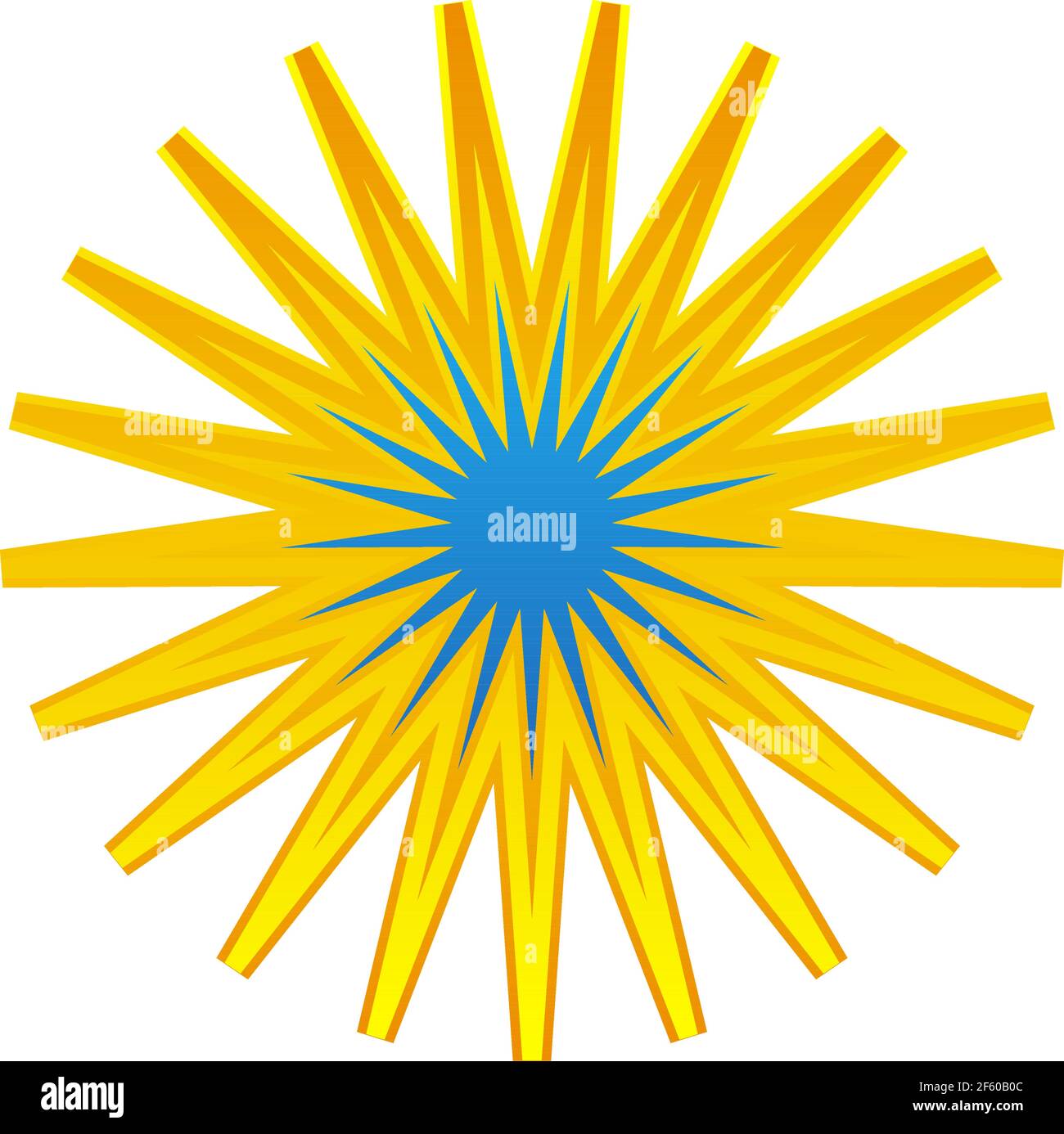 Star, starburst, sunburst icon, symbol. Radial shape, design element ...