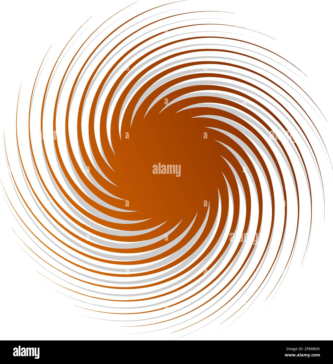 Radial, radiating spiral, swirl, twirl element shape — Stock vector ...