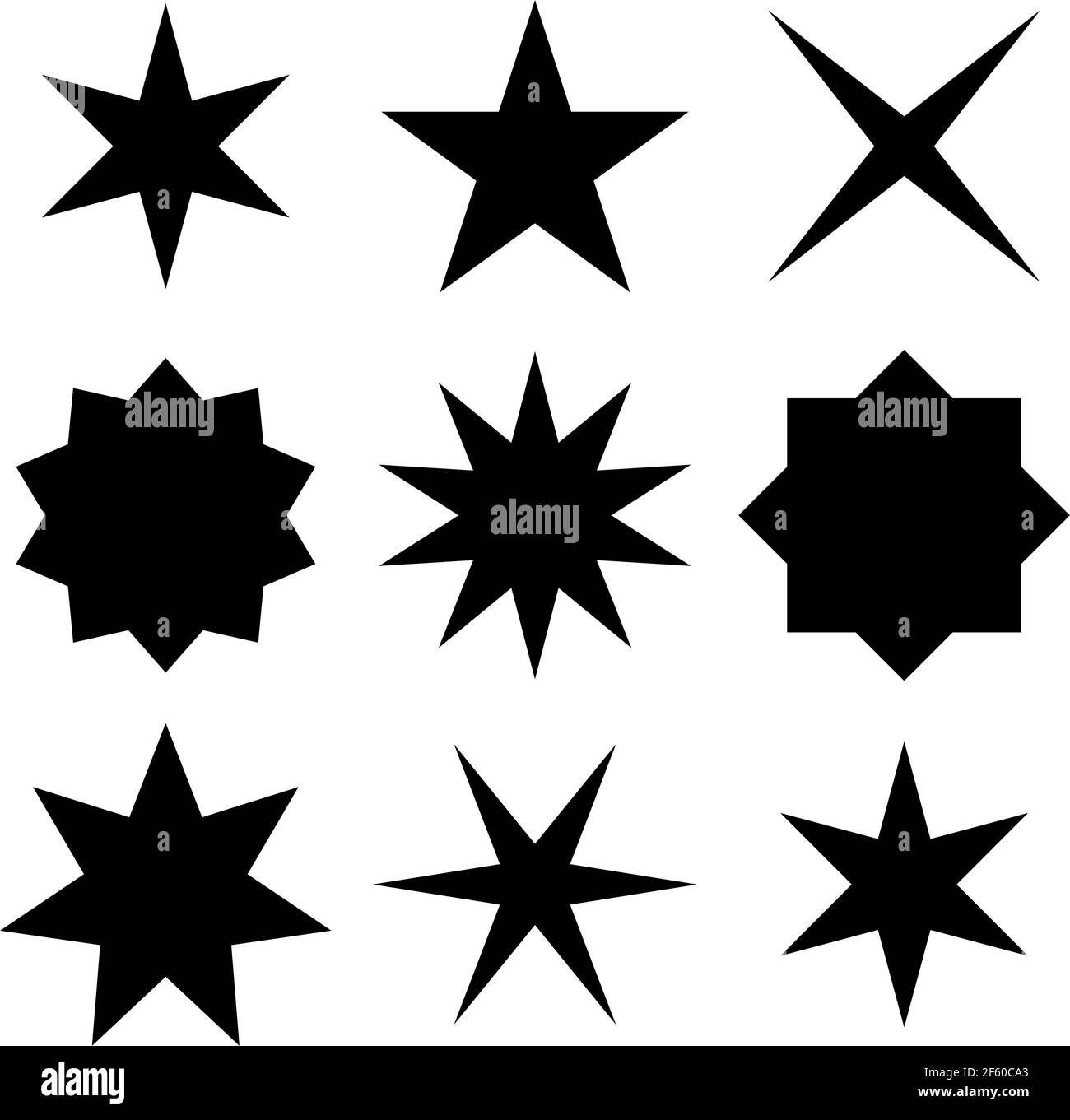 Star, starburst, sunburst icon, symbol. Radial shape, design element ...