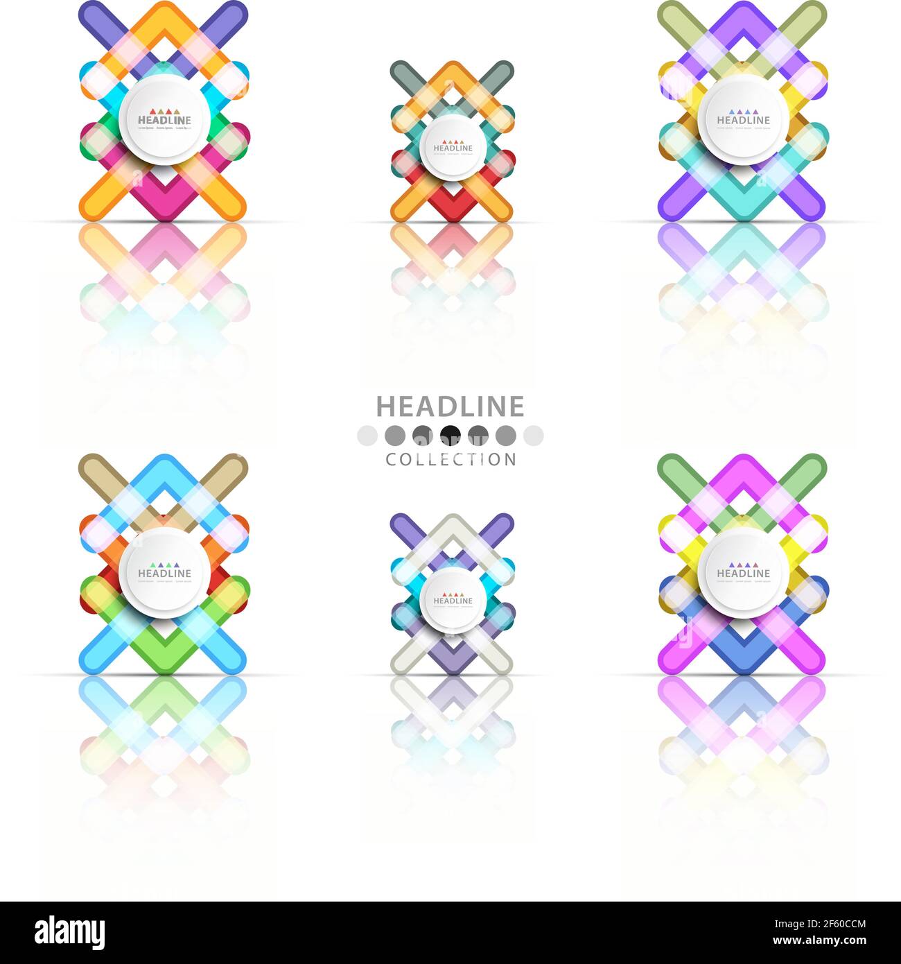 Brochure header colorful layout background template design collection ...