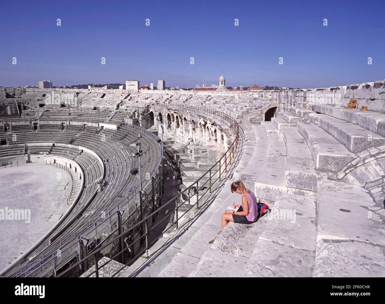 Historical1990s archive interior view of the preserved French Arena of ...