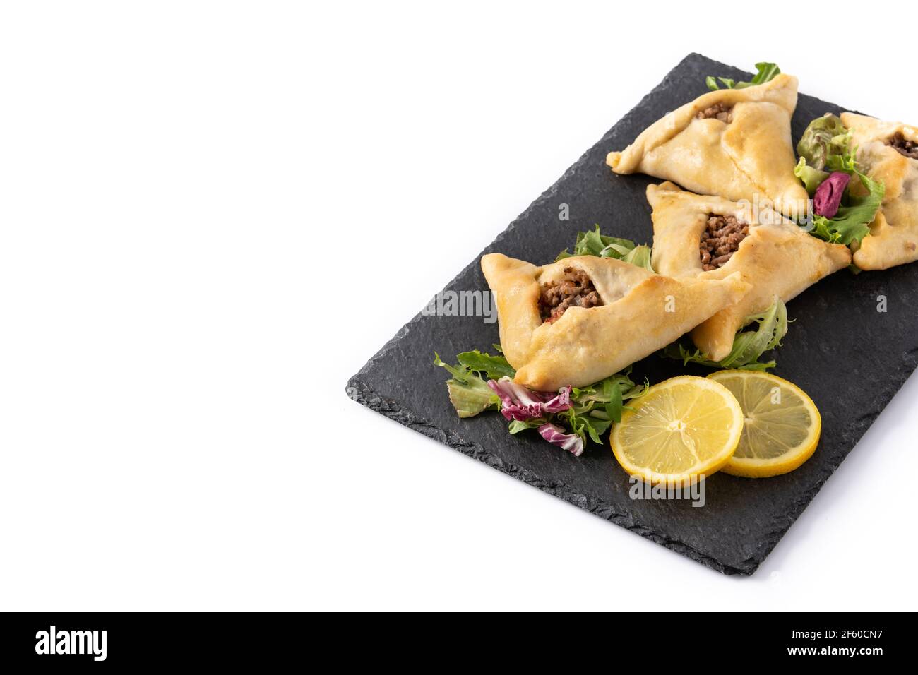 Traditional middle eastern fatayer isolated on white background Stock ...