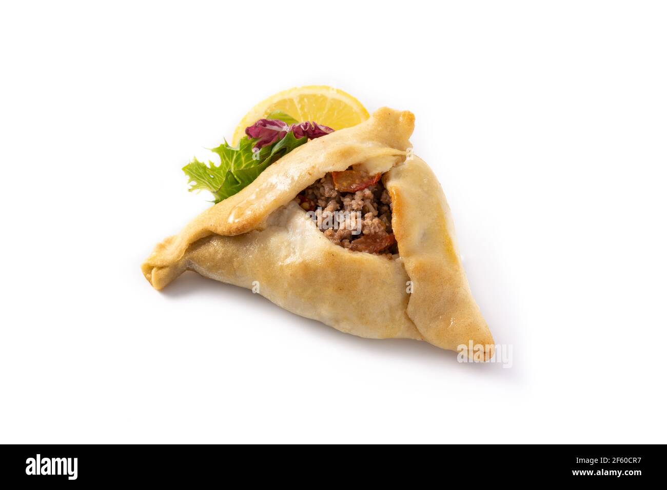 Traditional middle eastern fatayer isolated on white background Stock ...