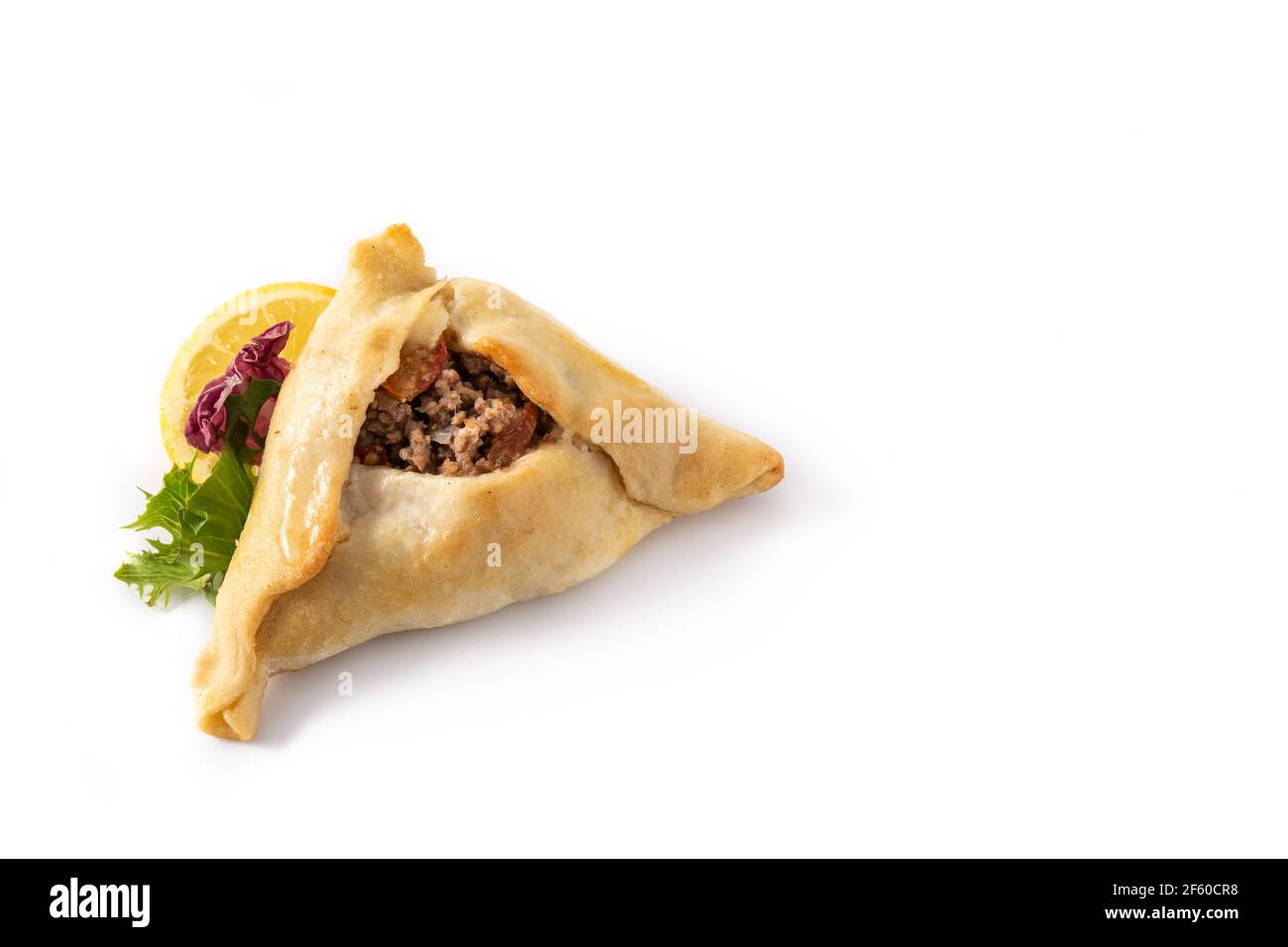 Traditional middle eastern fatayer isolated on white background Stock ...