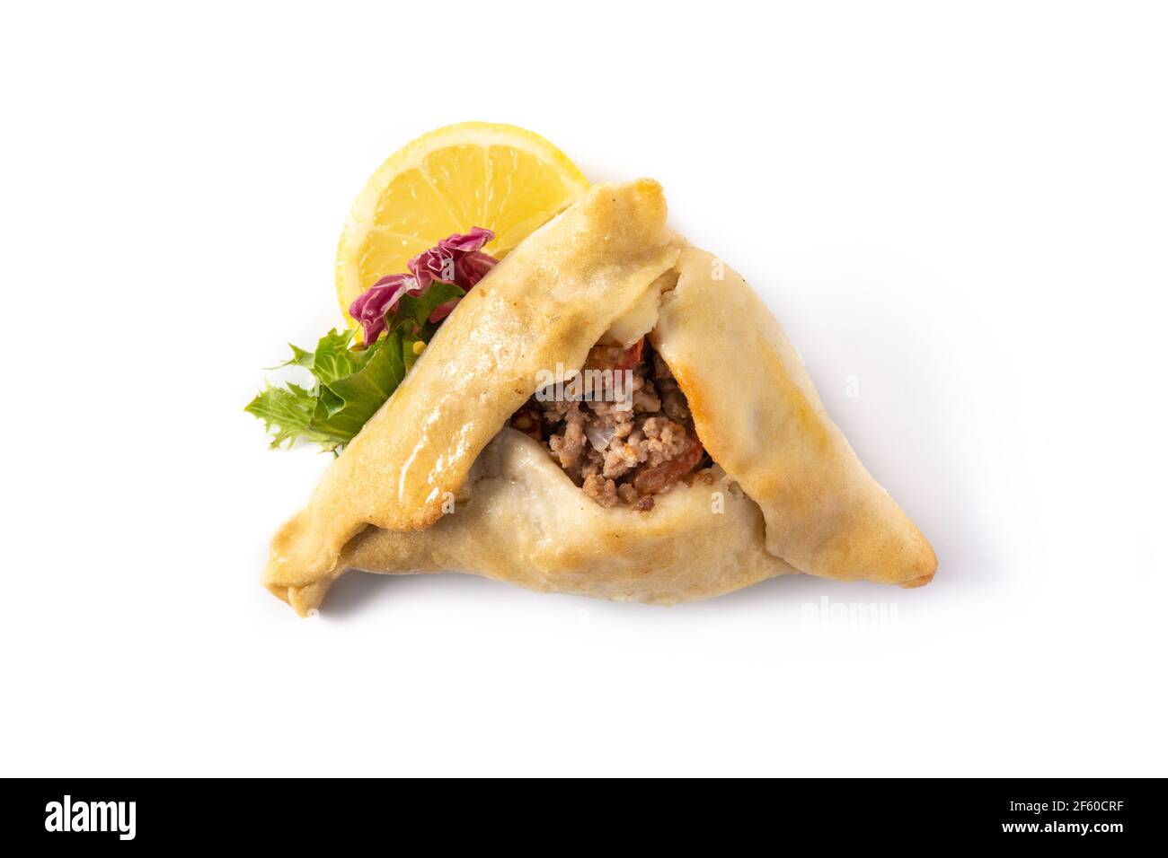 Traditional middle eastern fatayer isolated on white background Stock ...