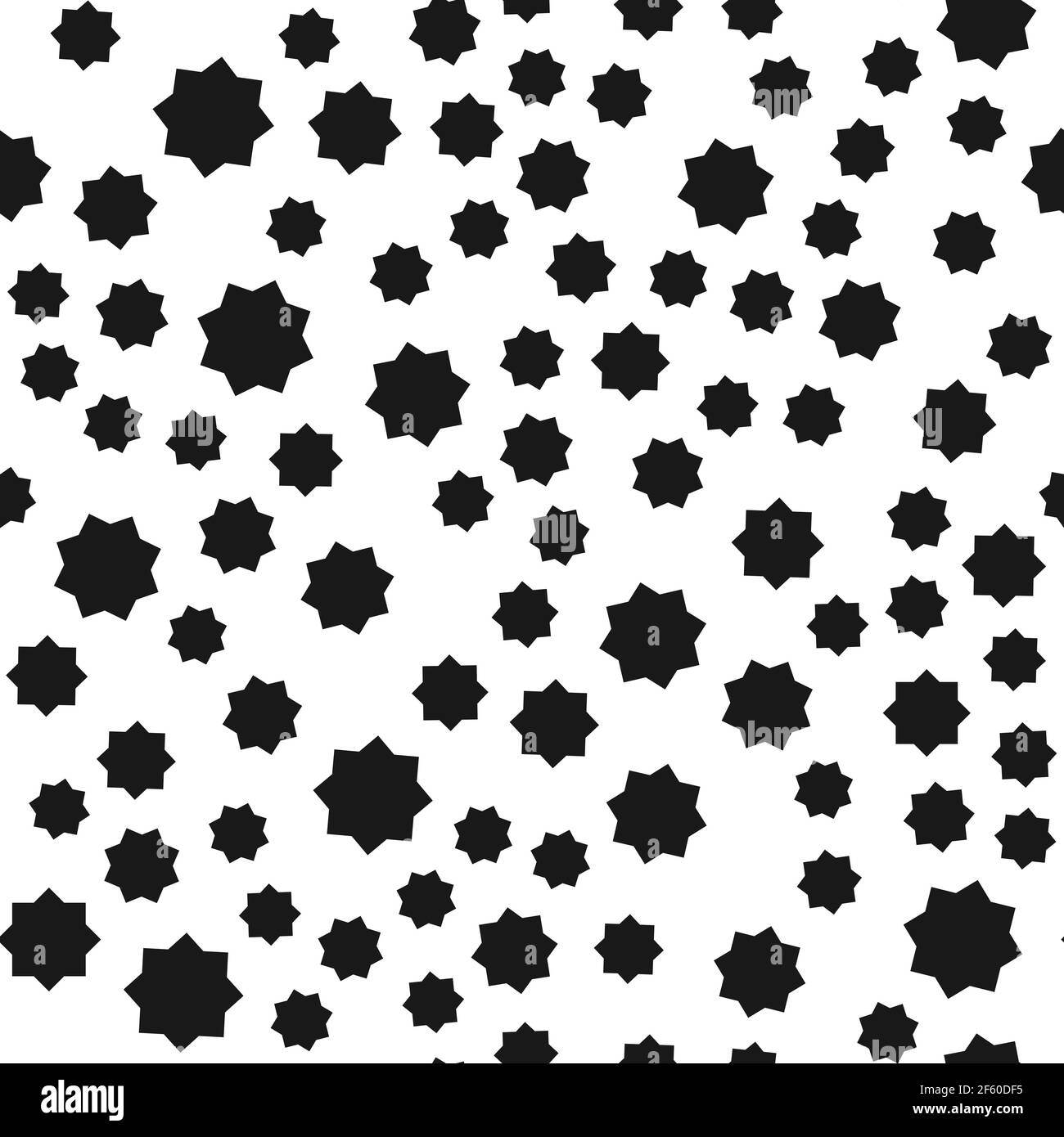 Random star shape pattern, background. Seamlessly repeatable. — Stock ...