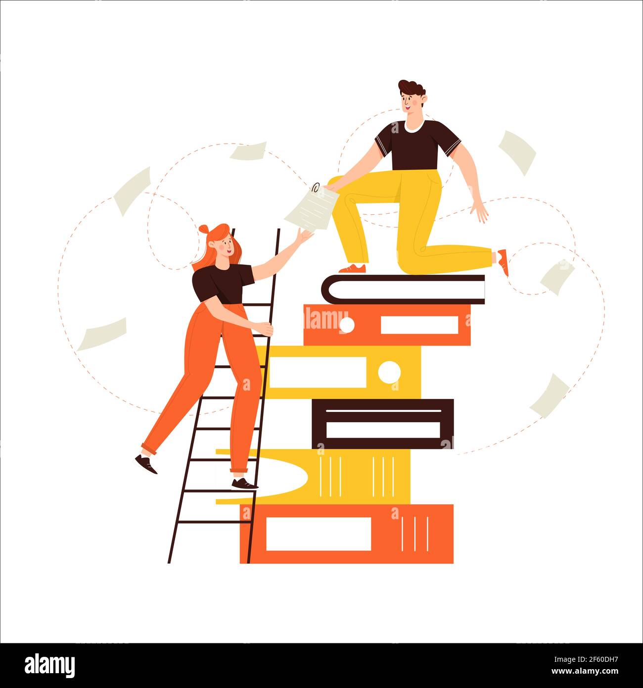 People share documents Stock Vector Image & Art - Alamy