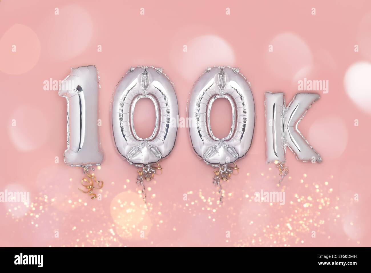 Silver Number Balloons 100K Stock Photo - Alamy