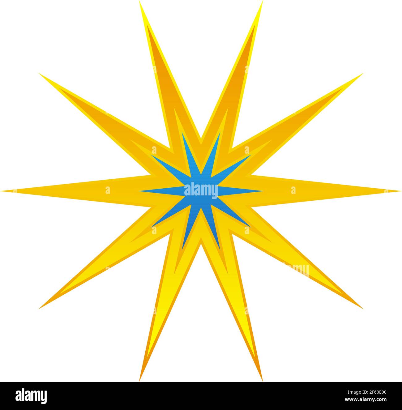 Star, starburst, sunburst icon, symbol. Radial shape, design element ...