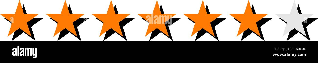 Star rating element series. Customer satisfaction, quality level ...